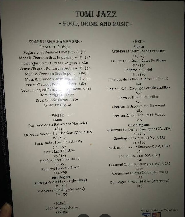 Tomie jazz menu: live jazz performances, authentic Japanese food and ...